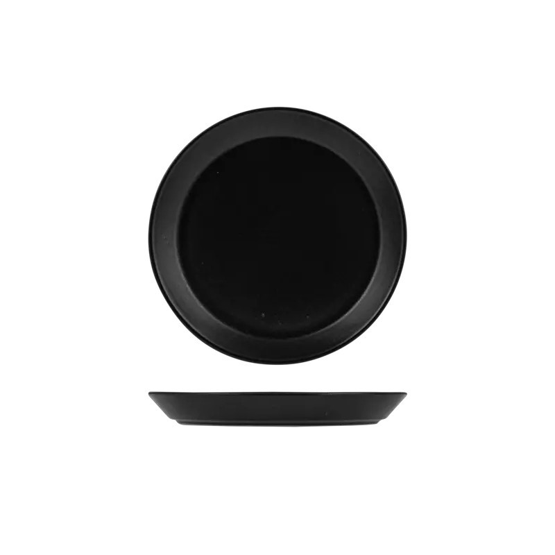 Zuma Round Plate Tapered Charcoal 17cm
