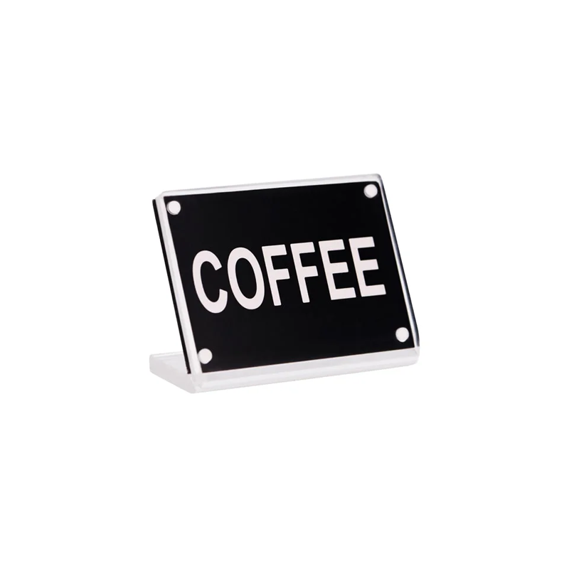 Chef Inox Buffet Sign Acrylic with Magnet Plate - Coffee