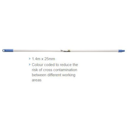 Oates White Powder Coated Mop Handle With Blue Ends