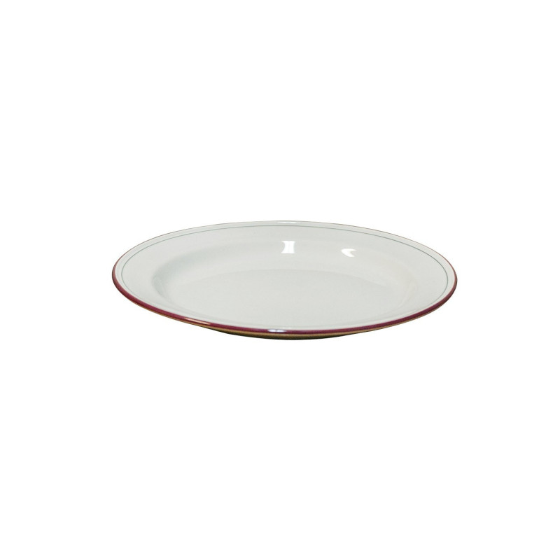 Steelite Cabernet White Chop Plate With Red And Green Line